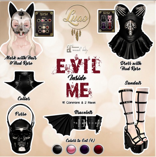 Second Life Marketplace - Luas Evil Inside Me Sandals Red