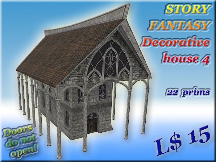 Second Life Marketplace - STORY FANTASY Decorative house 4 (22 prim)