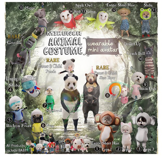 Second Life Marketplace - COMPLETE AVATAR Mikunch Animal Costume Mini 6 ...