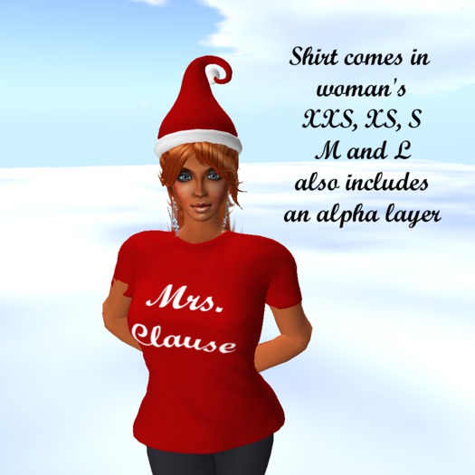 Second Life Marketplace - Mrs. Clause Shirt and Hat Boxed