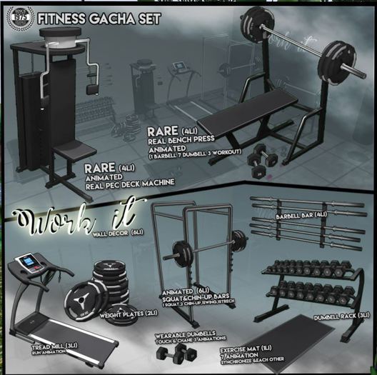 Second Life Marketplace - [Since1975]-Fitness Gacha- Exercise Mat