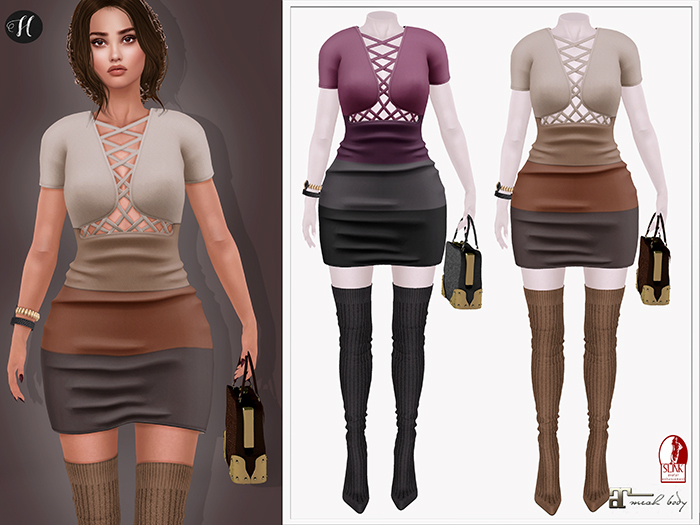 Second Life Marketplace - [hh] WOW OFFER! Tressa Outfit (Double Pack)