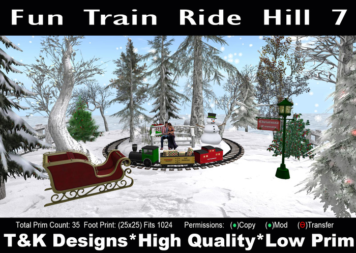 Second Life Marketplace - Train Ride Hill 7 Mesh(25x25)35PCM1899 T&K ...