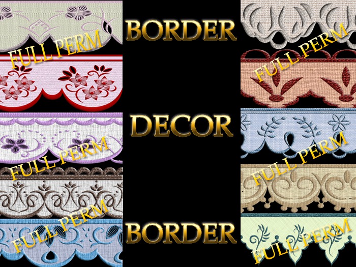 Second Life Marketplace - Border Textures - FULL PERM
