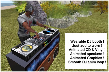 Second Life Marketplace - wearable dj booth - Add to worn