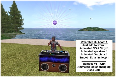 Second Life Marketplace - wearable dj booth - Add to worn