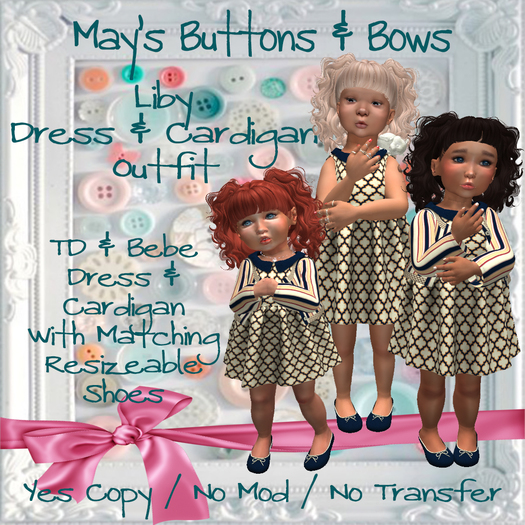 Second Life Marketplace - MBB * Liby Dress & Cardigan Outfit (K,B&Bebe)