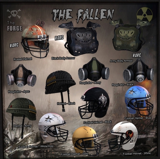 Second Life Marketplace - [The Forge] Football Helm Rust, -BBOX RARE