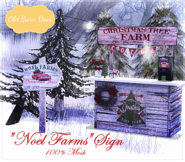 Second Life Marketplace - {OBD} NOEL TREE FARM SIGN