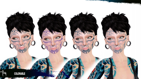 Second Life Marketplace - AVM Tattoo: Crappy Facial Tattoo - FREE - TLD1-60