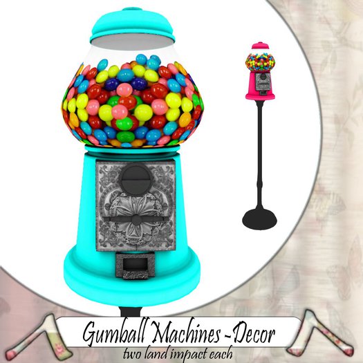 Second Life Marketplace - ^Upcycled^ Gumball Machines Decor