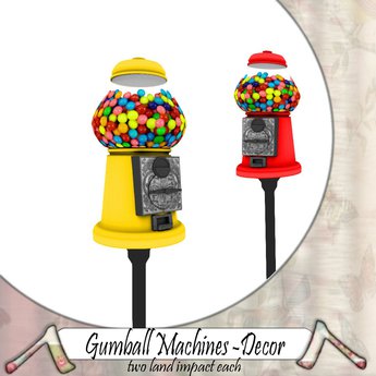 Second Life Marketplace - ^Upcycled^ Gumball Machines Decor