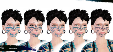 Second Life Marketplace - AVM Tattoo: Crappy Facial Tattoo - FREE - TLD1-61