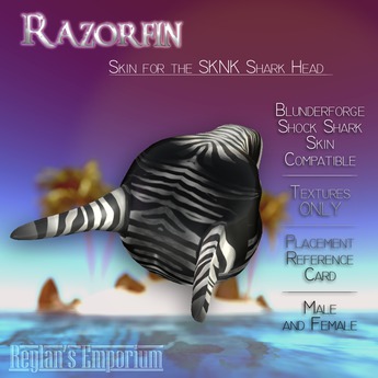 Second Life Marketplace - -Reylan's Emporium- SKNK Razorfin Shark Head ...