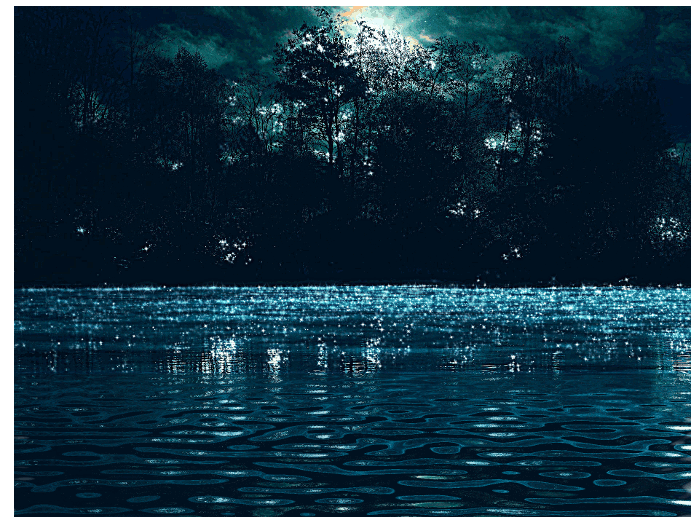 Second Life Marketplace - Sanna A Fairy Forest Lake by Night SET MP