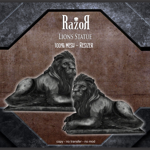 Second Life Marketplace - Razor - Lion Statue - box