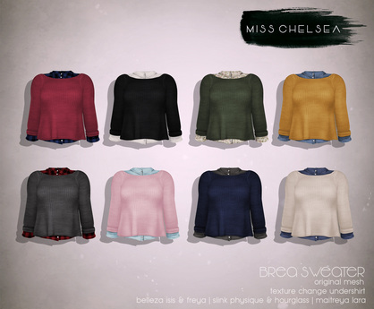 Second Life Marketplace - .miss chelsea. Brea Sweater Grey