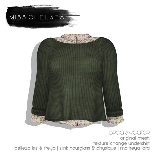 Second Life Marketplace - .miss chelsea. Brea Sweater Army