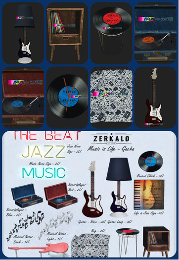 Second Life Marketplace - [zerkalo] Music is Like - 15 Piece Set w/ Rare