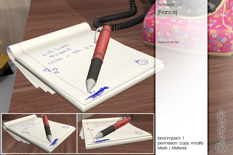 Second Life Marketplace - Sway's [Francis] Notepad