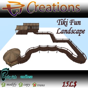 Second Life Marketplace - #BW# - Tiki Fun Landscape with bonus 3 types ...
