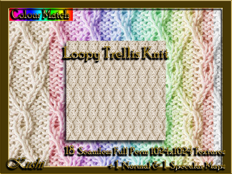 Second Life Marketplace - Loopy Trellis Knit Seamless Textures