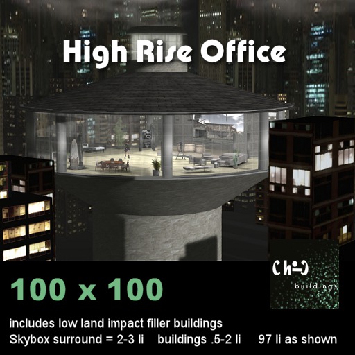 Second Life Marketplace - City Lights High Rise Office and Surround 100 ...