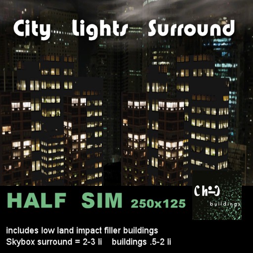 Second Life Marketplace - City Lights Surround Almost Half Sim