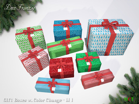 Second Life Marketplace - ~DecoFranzy~ Gift Boxes Christmas 01 (MT)