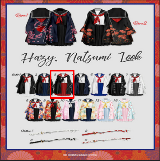 Second Life Marketplace - Hazy. Natsumi Look. outfit. M 3