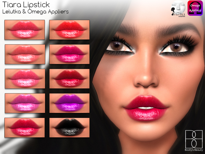 Second Life Marketplace - *Booty's Beauty* Lelutka & Omega Lipstick ~ Tiara