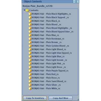 Second Life Marketplace - Pixie Female Hair Bundle - Resell