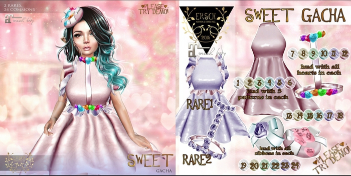 Second Life Marketplace - ERSCH - Sweet Gacha Hat Candies 14 Yellow