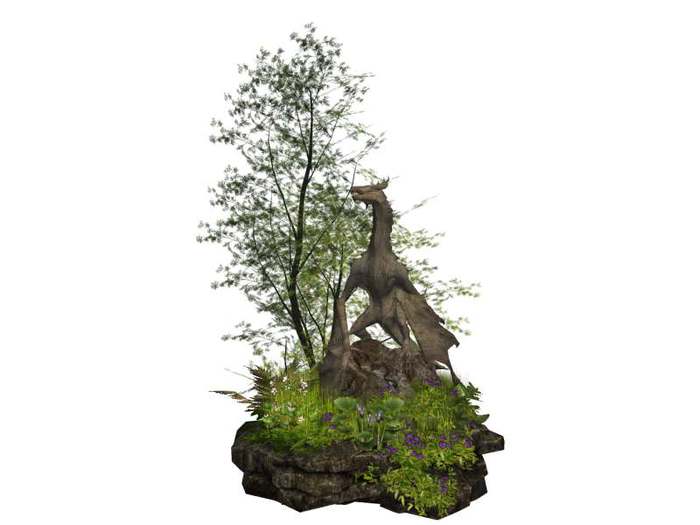 Second Life Marketplace - MSD - Dragon Rock Garden - Damia (23 LI) C/M