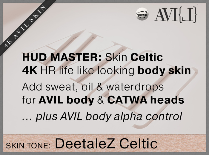 Second Life Marketplace - ♥ AVI{L} HUD Master: Skin Applier Tone ...