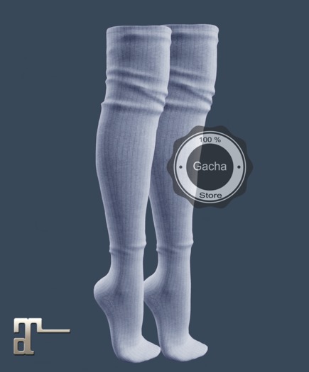 Second Life Marketplace - KITJA - Alisa Socks #19 BLUE (Maitreya Lara)
