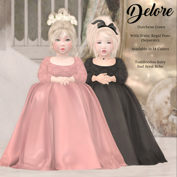 Second Life Marketplace - Delore . Dutchess Dress - Royal Blue ...