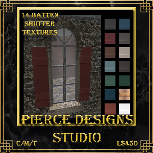Second Life Marketplace - Batten Shutter Textures