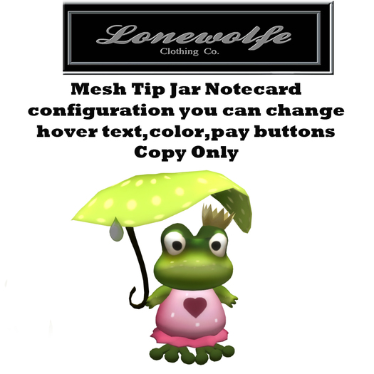Second Life Marketplace - LWD Girl Frog Tip Jar Boxed