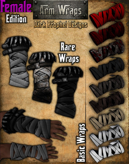 Second Life Marketplace - DPD - Arm Wraps - Grit *Rare* (Female)