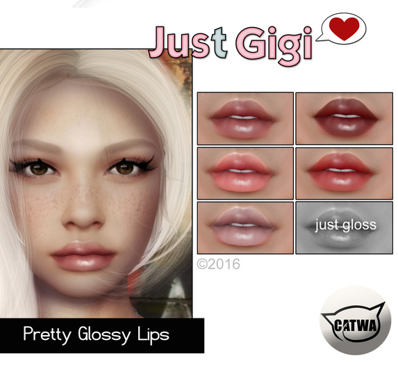 Second Life Marketplace - Just Gigi- Pretty Glossy Lips fir Catwa Head