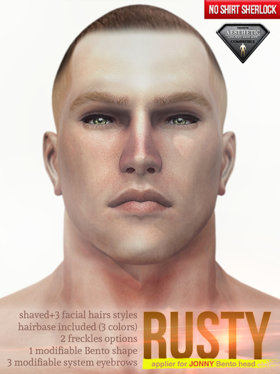 Second Life Marketplace - [NSS] RUSTY face applier for JONNY Bento head ...