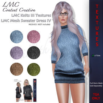 Second Life Marketplace - LMC TGA - Knits III - Textures for the ...