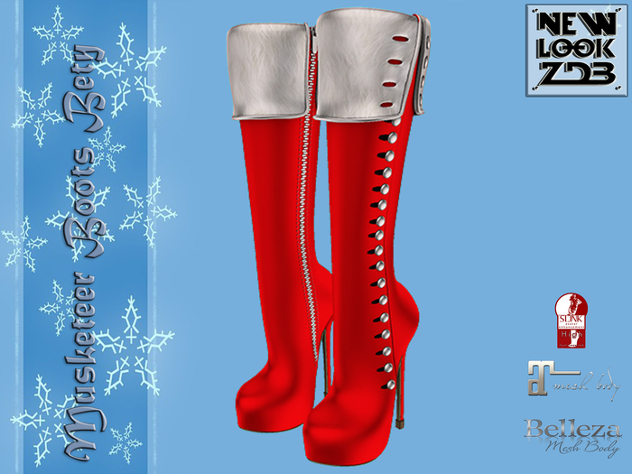 Second Life Marketplace - Christmas Musketeer Boots Bety
