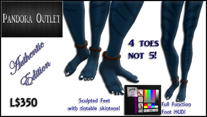 Second Life Marketplace - :: PO :: Authentic Na'vi Bare Feetwith HUD (4 ...