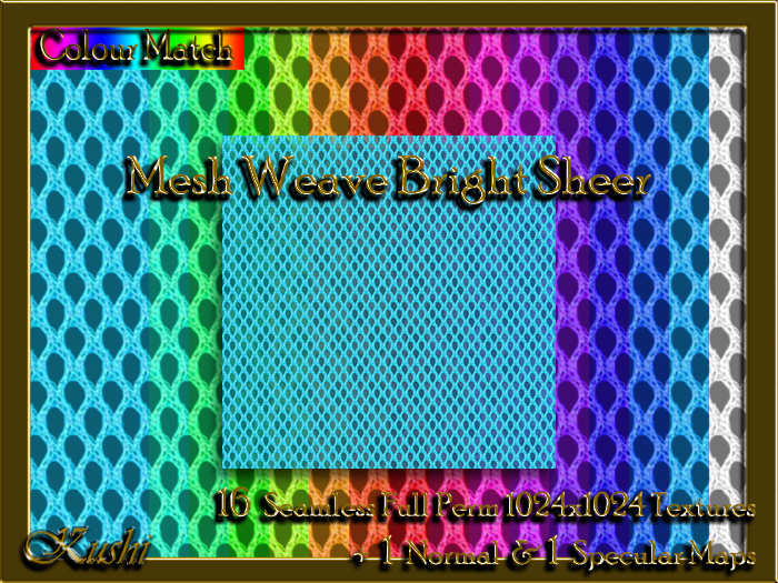 Second Life Marketplace - Mesh Weave Bright Sheer Seamless Textures