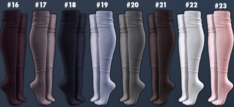 Second Life Marketplace - KITJA - Alisa Socks #18 NAVY (Maitreya Lara)
