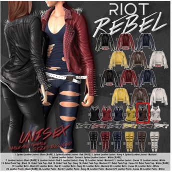 Second Life Marketplace - 17. RIOT / REBEL Tank - Cocoa - Maitreya