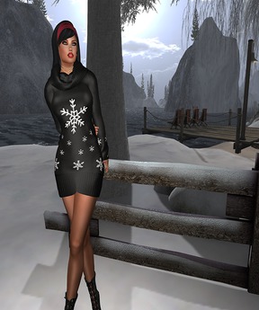 Second Life Marketplace - Snowflake Sweater Dress