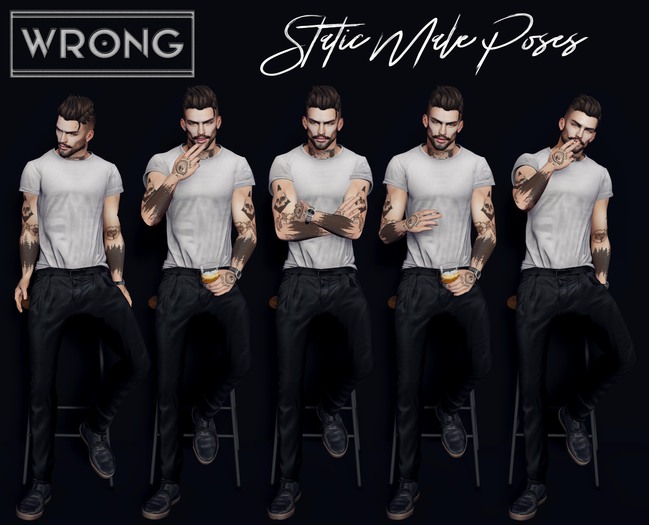Second Life Marketplace - WRONG - Sit Static Male Poses - 5